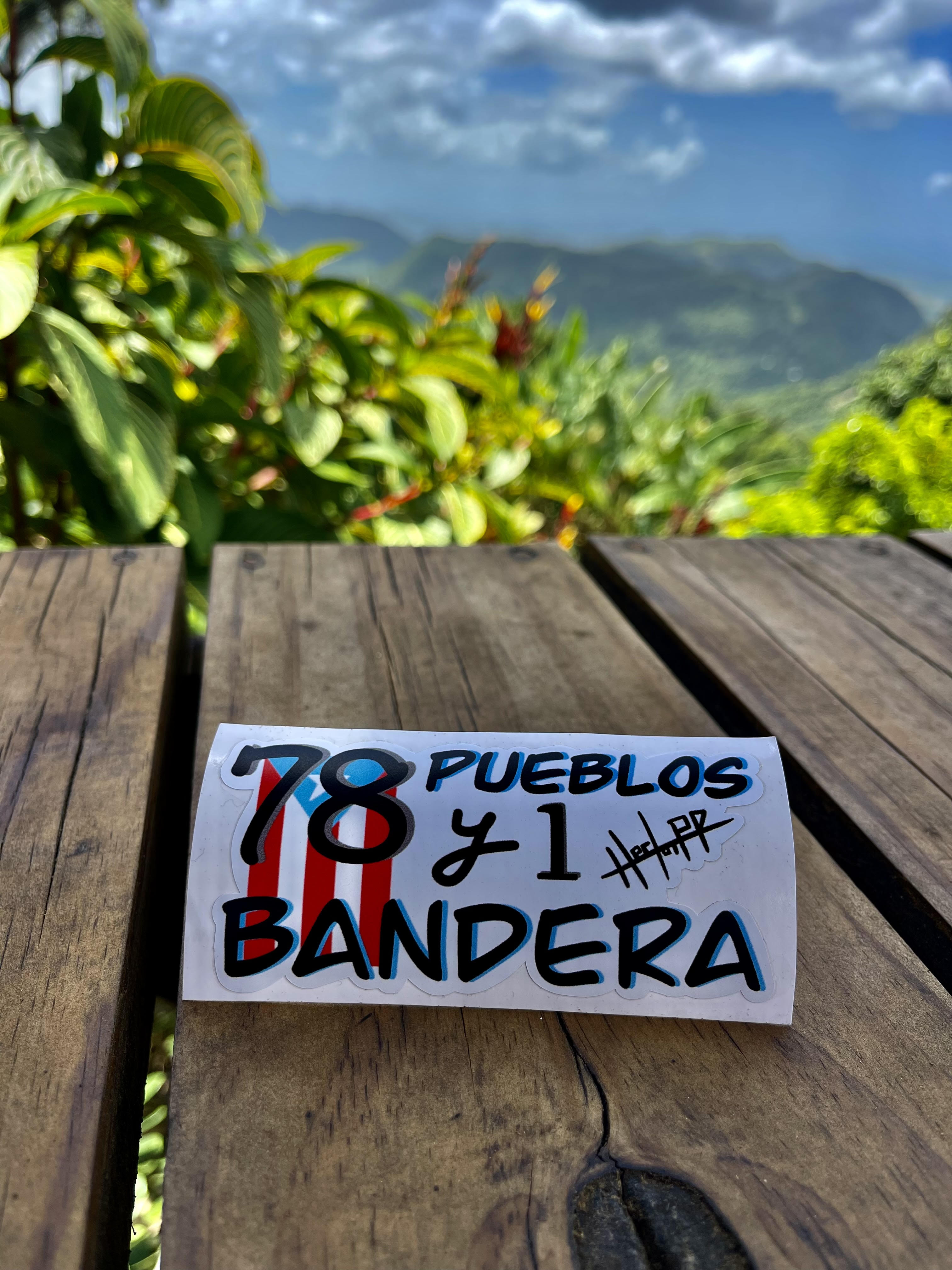 Sticker Oficial - 78 pueblos y 1 bandera – HectorPR